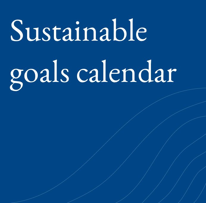 What is your sustainability calendar this year? – ANewR Consulting